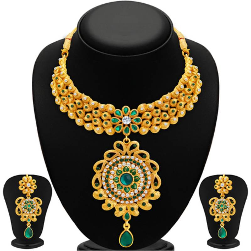 Buy Glorious Gold Plated Ad Necklace Set For Women Online
